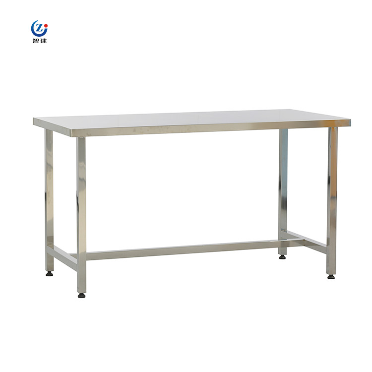 Silver Stainless Steel Lab Bench 850mm Height Workstation Table Firm ...